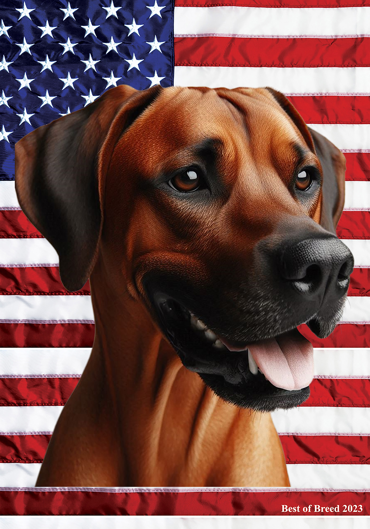 Rhodesian Ridgeback - Best of Breed All-American Patriotic III Garden ...