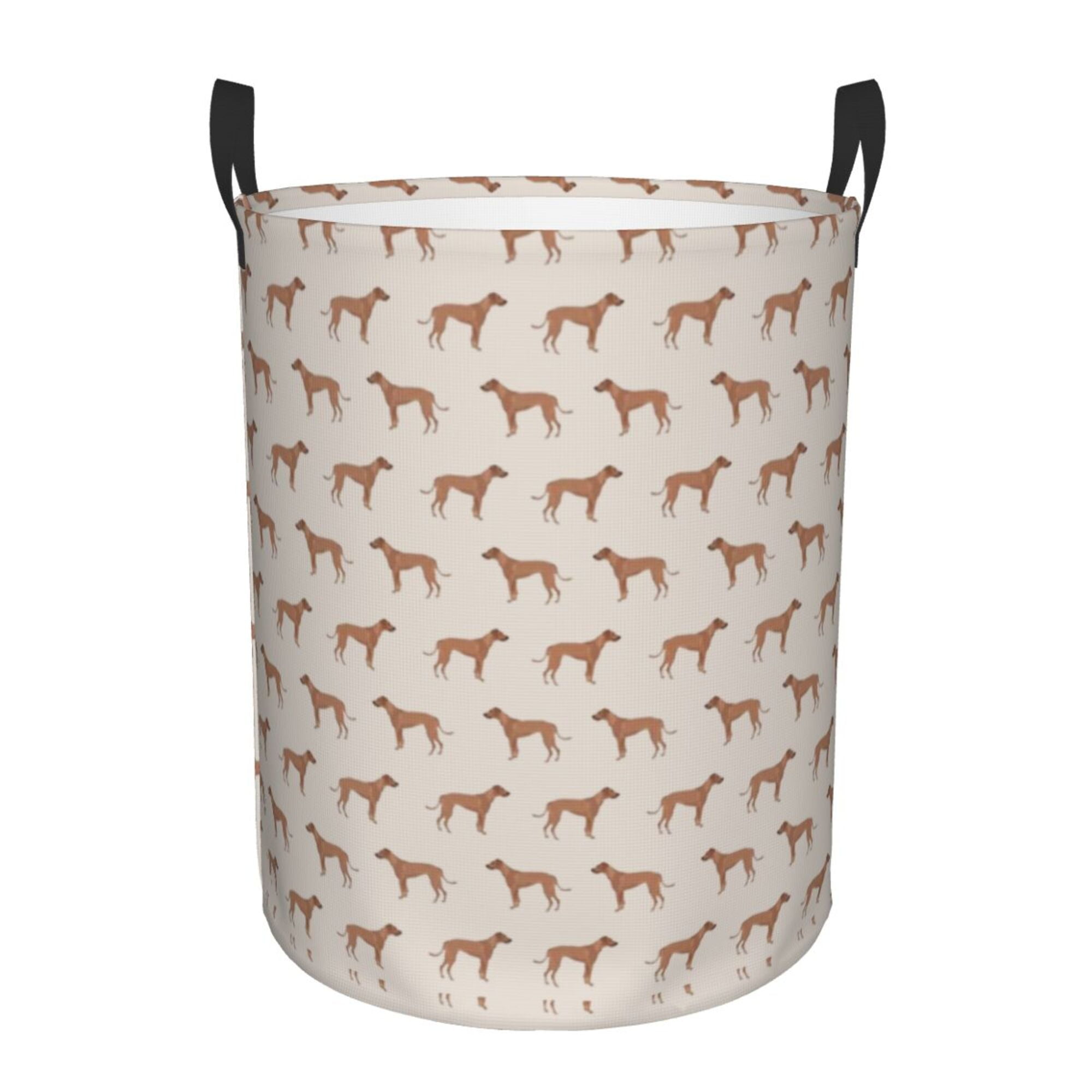 Rhodesian Ridgeback Dog Breed Pet Tan Circular Laundry Basket (With ...