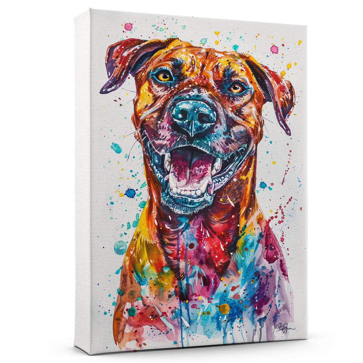 Rhodesian Ridgeback Dog Wall Art Animal Oil Painting On Canvas Poster ...