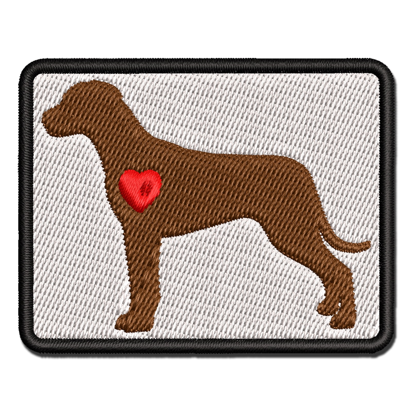 Rhodesian Ridgeback Dog with Heart Applique Multi-Color Embroidered ...