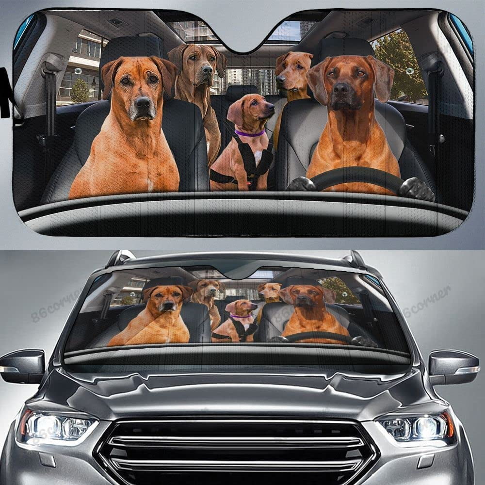 Rhodesian Ridgeback Family Driving Car Sunshade Rhodesian Ridgeback ...