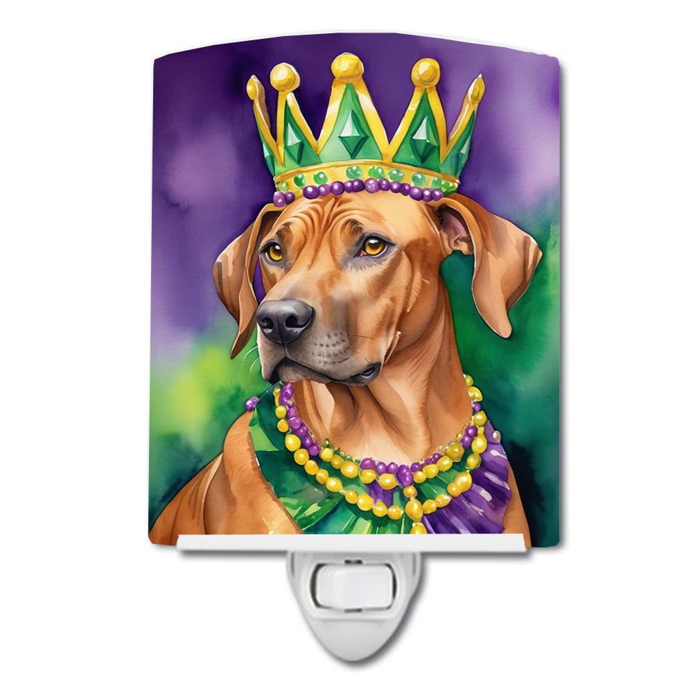 Rhodesian Ridgeback King of Mardi Gras Ceramic Night Light 4 in x 6 in ...
