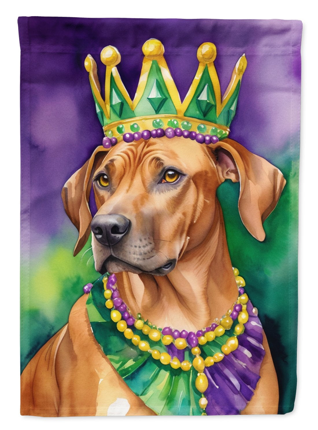 Rhodesian Ridgeback King of Mardi Gras House Flag 28 in x 40 in ...