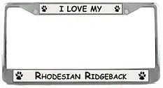 Rhodesian Ridgeback License Plate Frame (Chrome) 5 Year Warranty ...