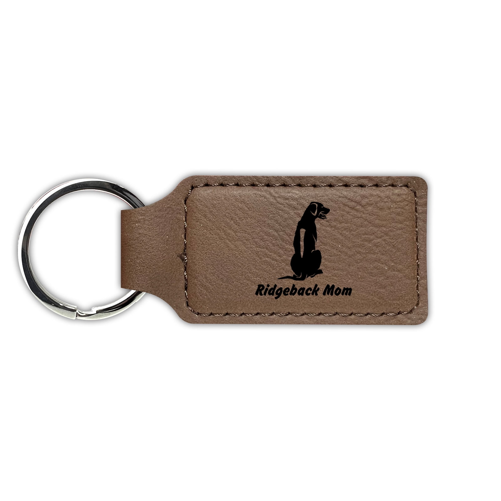 Rhodesian Ridgeback Mom Keychain Leatherette Rectangle - Laser Engraved ...
