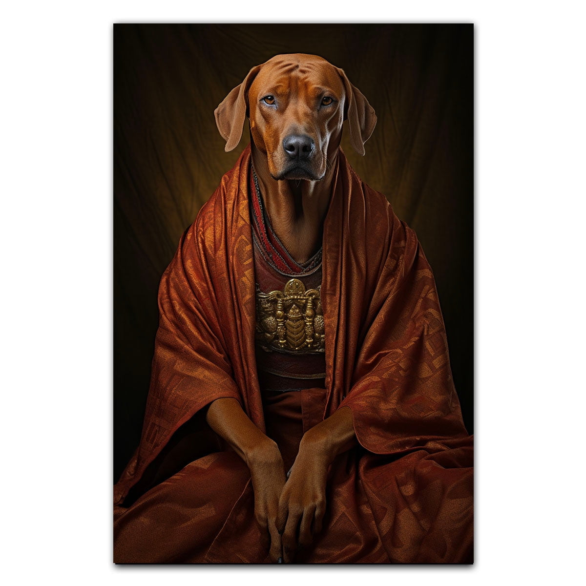 Rhodesian Ridgeback Pets Portrait Painting of Dog Renaissance Style on ...