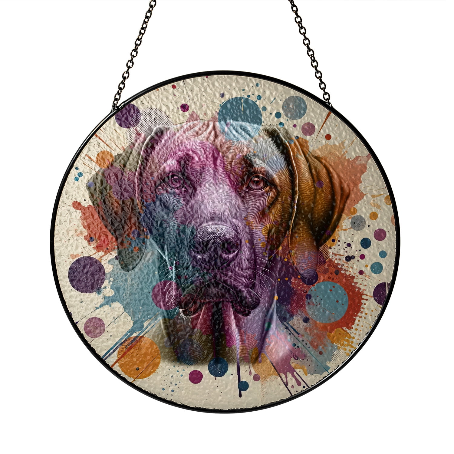 Rhodesian Ridgeback Portrait Watercolor Vintage Retro Styles Stained ...