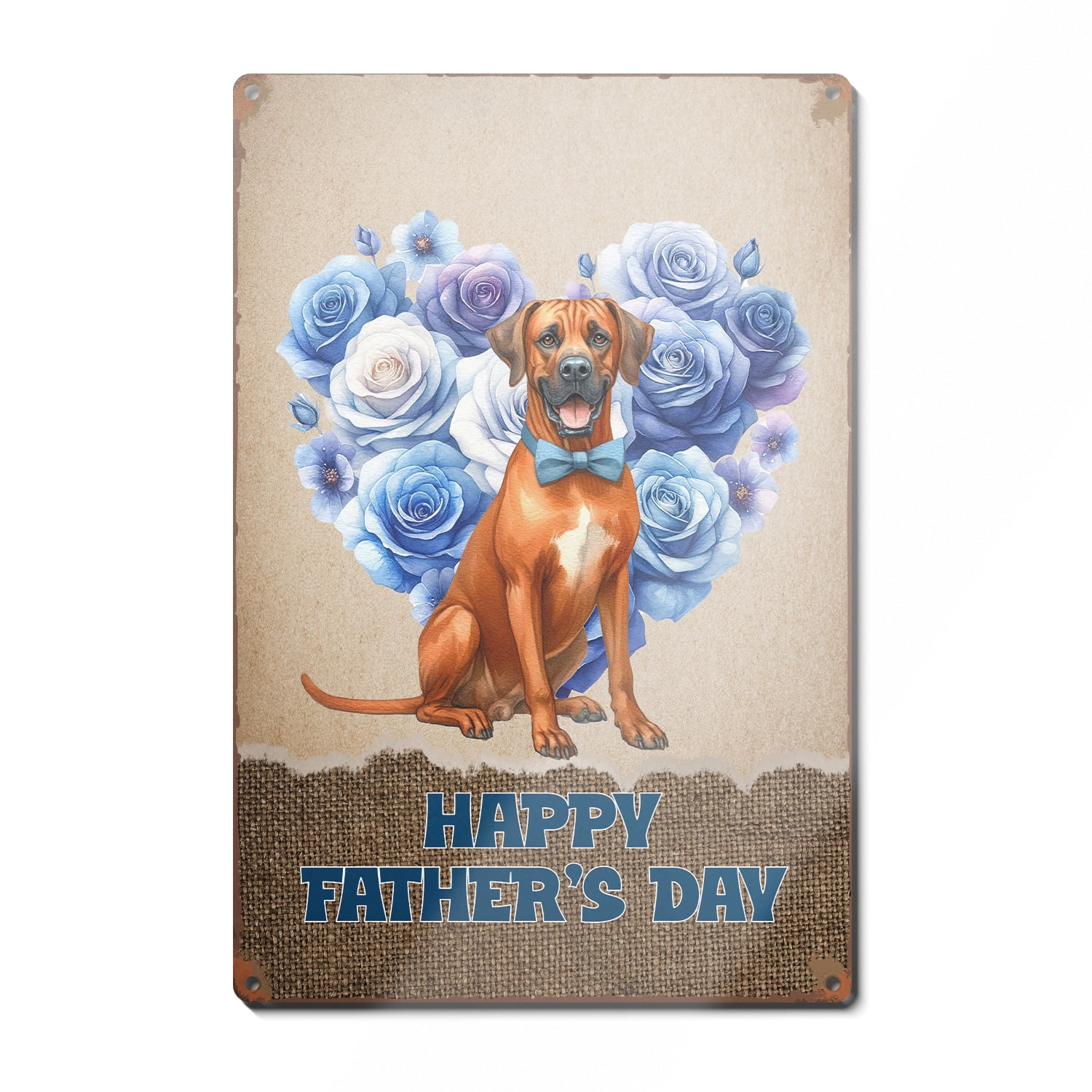 Rhodesian Ridgeback Proud Dad Happy Father's Day Vertical Metal ...