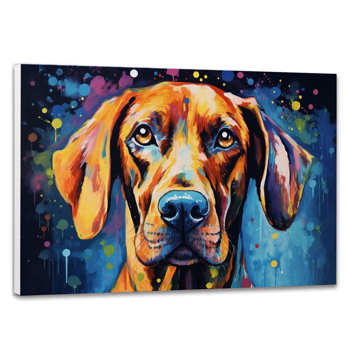 Rhodesian Ridgeback Van Gogh Starry Night Dog Print Canvas Wall Art ...