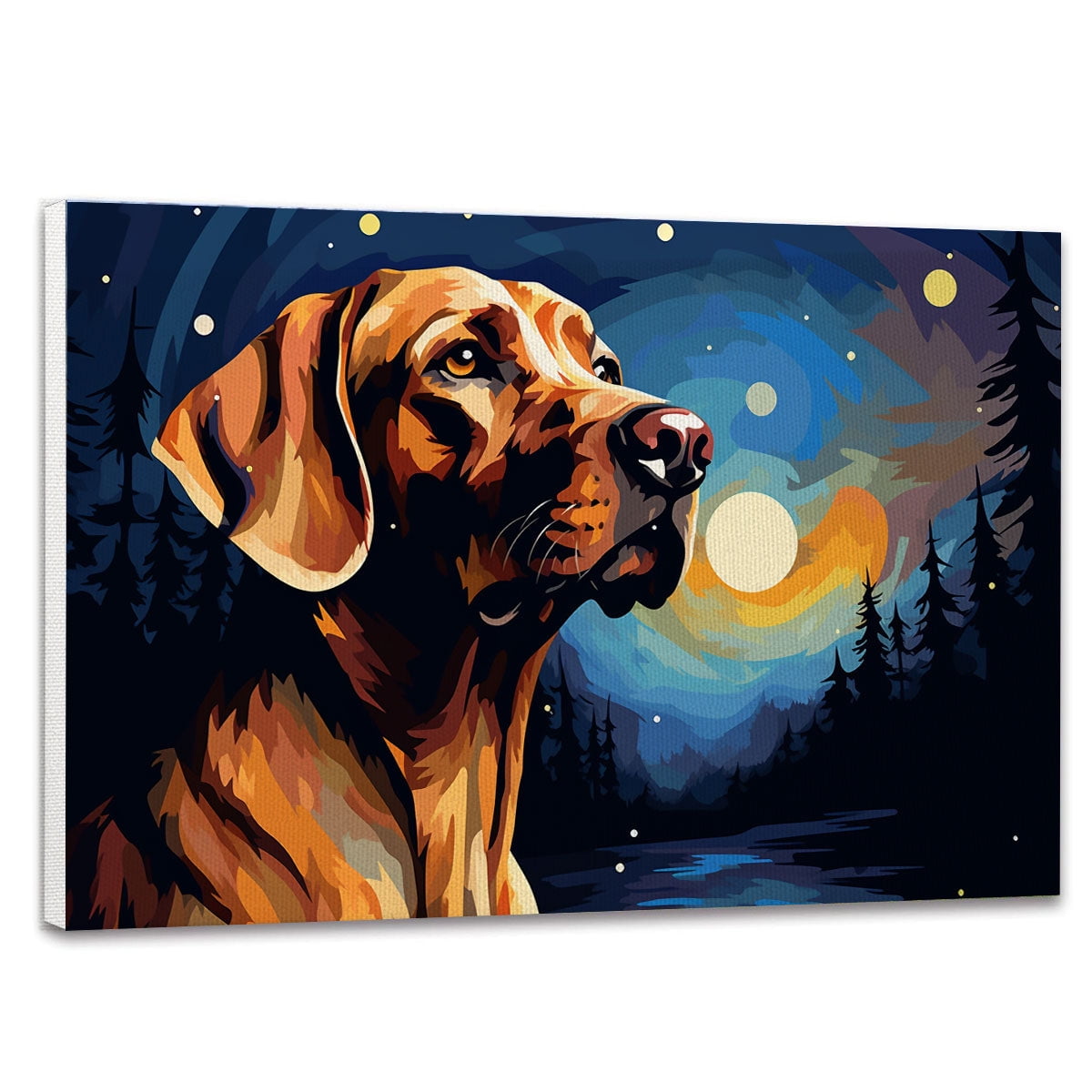 Rhodesian Ridgeback Watercolor Poster Canvas Wall Art for Home/Office ...