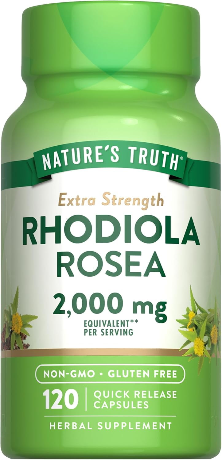 Nature's Truth Rhodiola Root Extract | 2000mg | 120 Capsules | Non-GMO ...