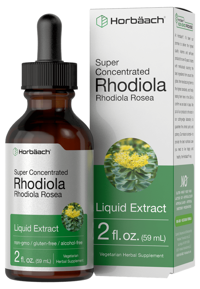 Horbaach Rhodiola Rosea Liquid Extract, 2 oz, Adaptogen Tincture ...