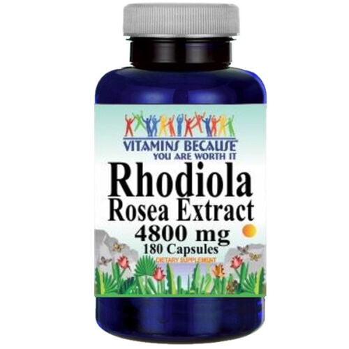 Rhodiola Rosea Root Extract High Potency 4800 mg 180 Caps - Walmart.com