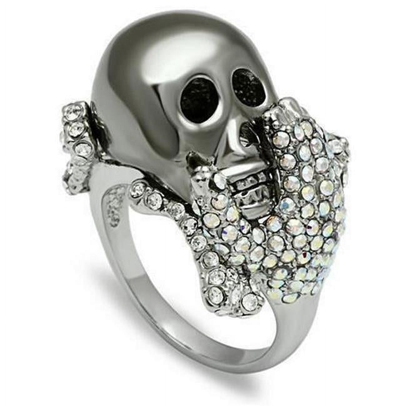 Rhodium & Ruthenium White Metal Ring with Top Grade Crystal, Rainbow ...