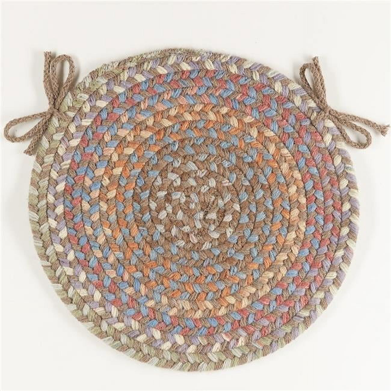 Rhody Rug BH37A015X015 15 in. Bar Harbor Mocha Chair Pad, Multi Color ...