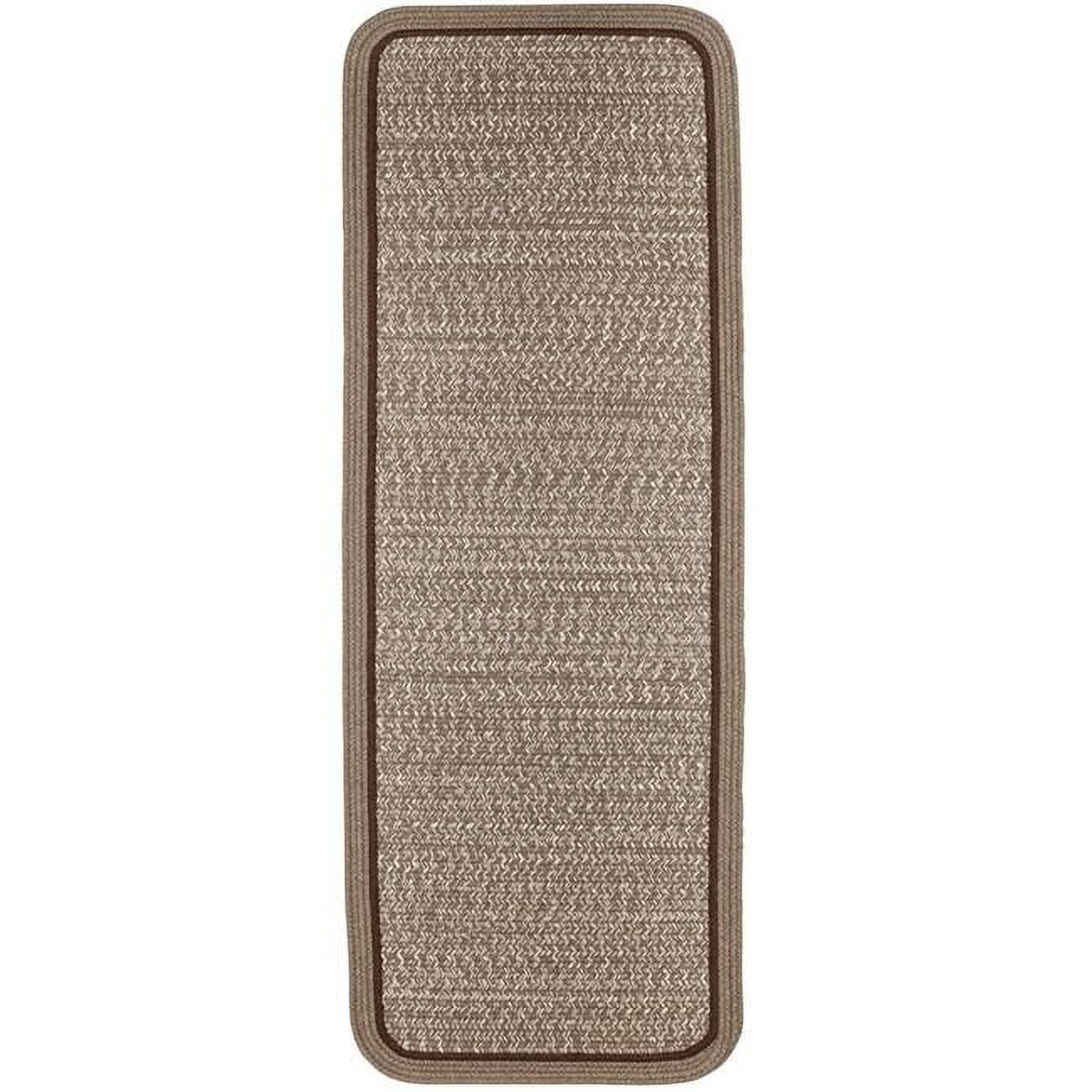 Rhody Rug CC38R024X048S 2 x 4 ft. Casual Comfort Mocha Banded Braided ...