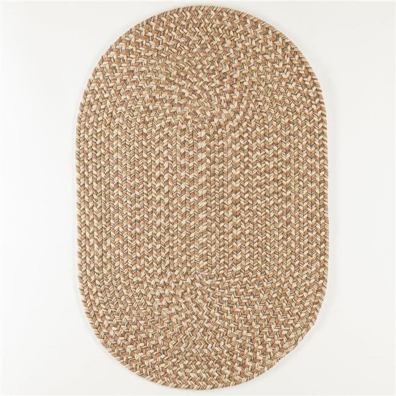 Rhody Rug CD56R060X096 5 x 8 ft. Camden Tweed Oval Rug, Natural ...