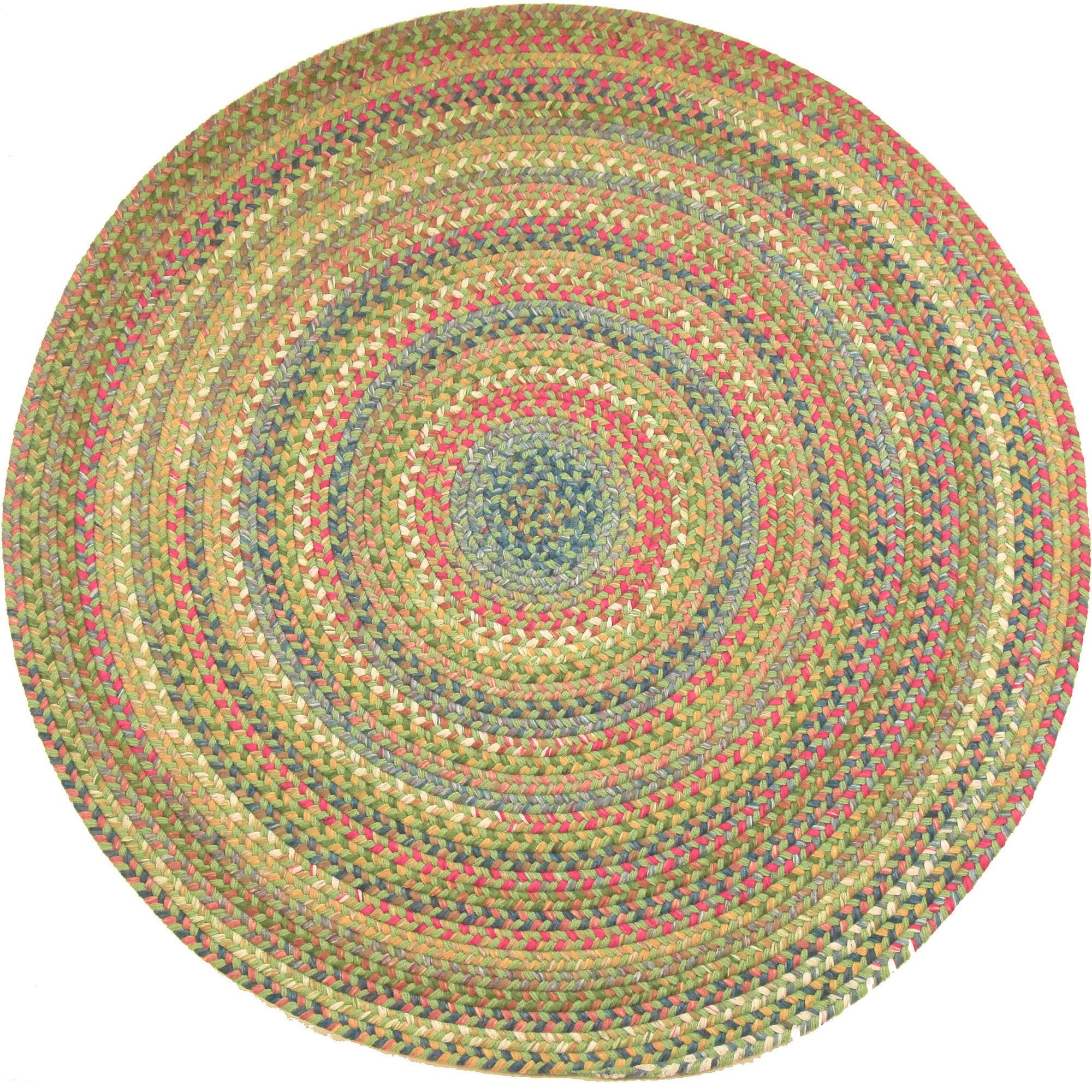 Rhody Rug Charisma Indoor/ Outdoor Braided Area Rug Peridot 8 ft x 8 ft ...