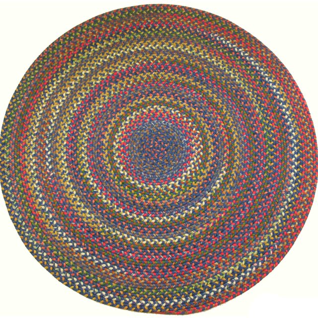 Rhody Rug Charisma Indoor/ Outdoor Braided Area Rug Sapphire 4 ft x 4 ...