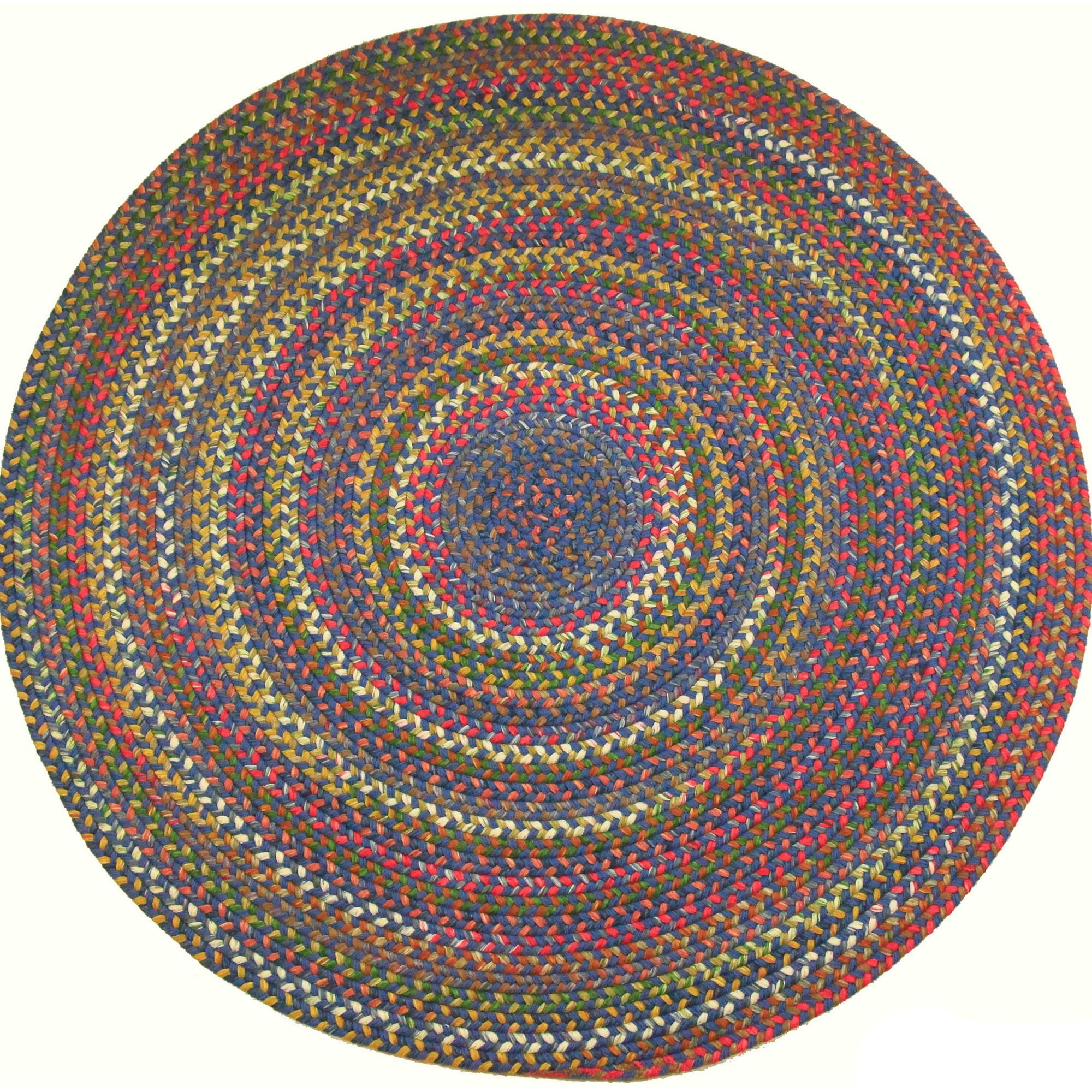 Rhody Rug Charisma Indoor/ Outdoor Braided Area Rug Sapphire 8 ft x 8 ...