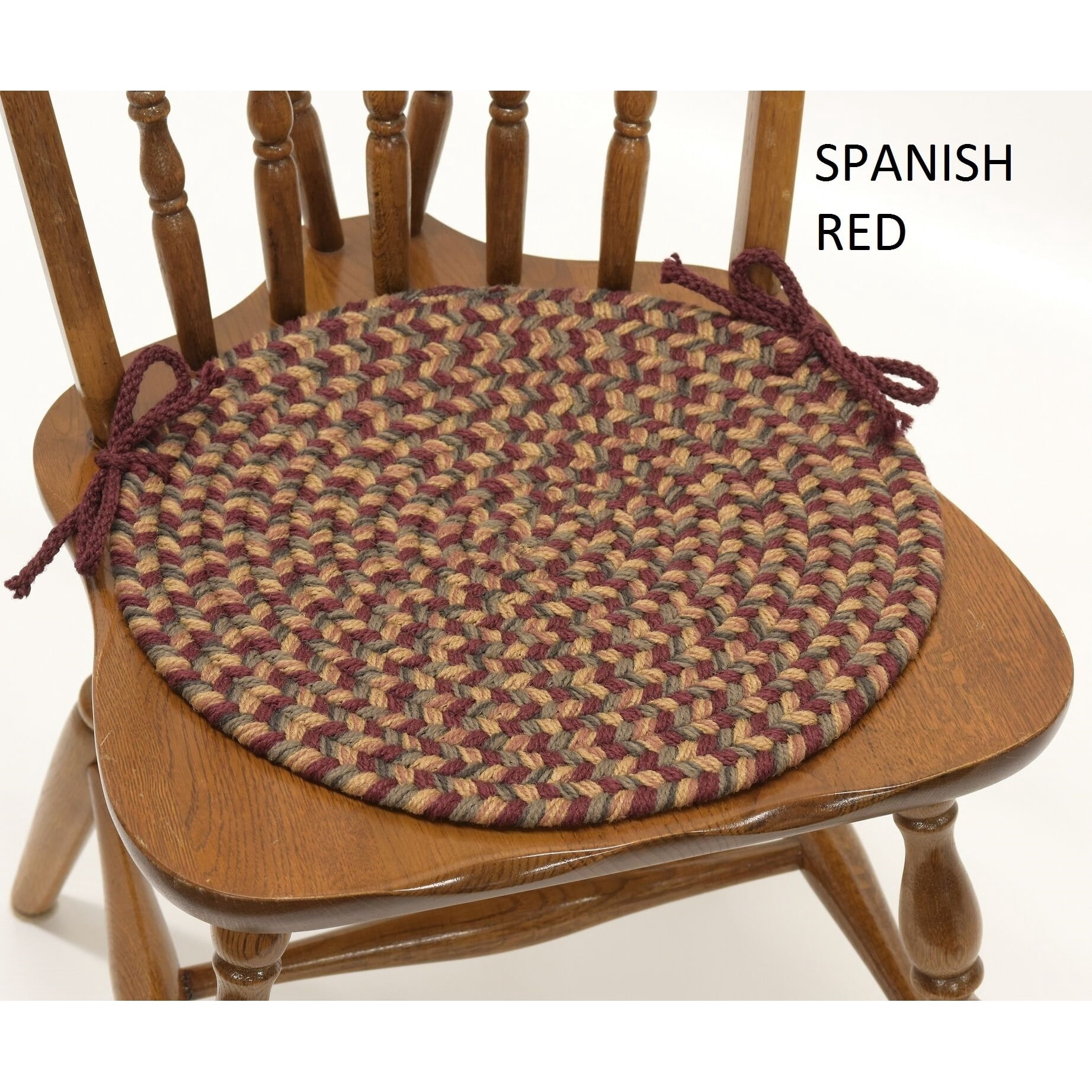 Rhody Rug Ellsworth Reversible Chair Pads (Set of 4) Red - Walmart.com