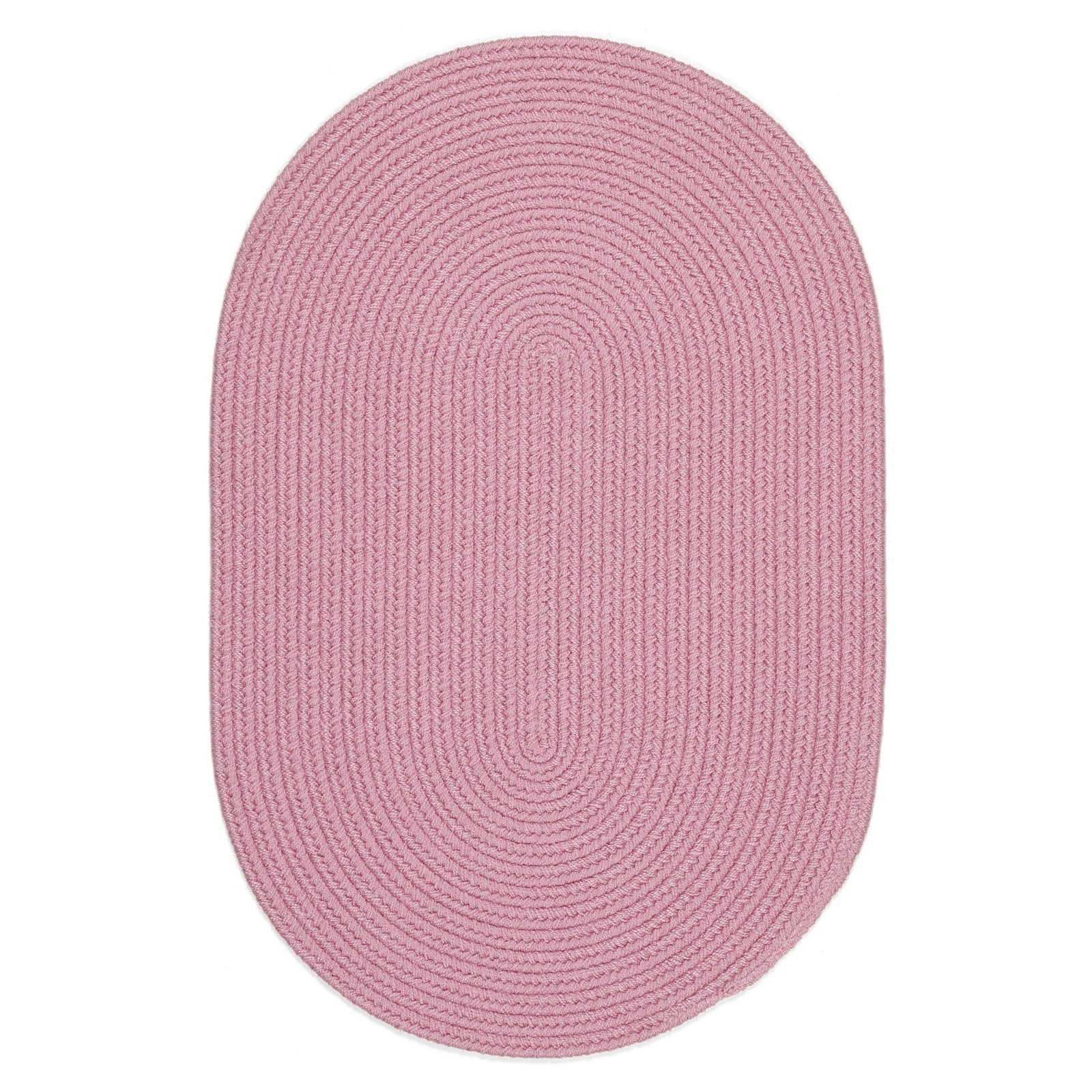 Rhody Rug Happy Braids Solid Pink Oval Rug - 10 x 13 in. - Walmart.com