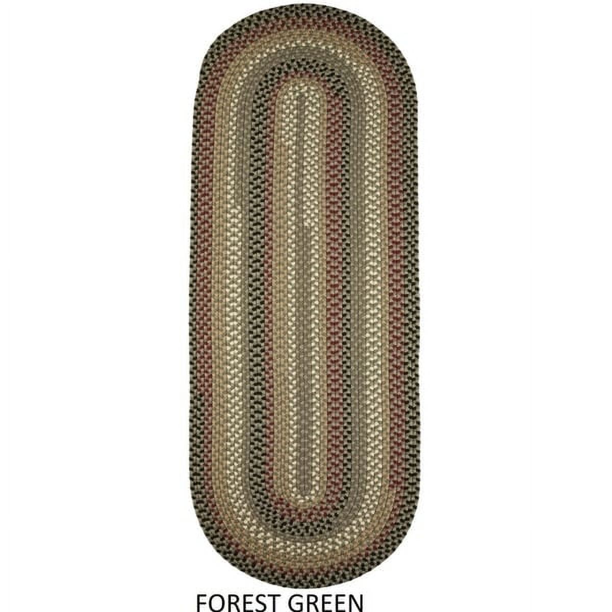 Rhody Rug Jamestown Indoor/Outdoor Braided Area Rug Forest Green 2' x 8 ...