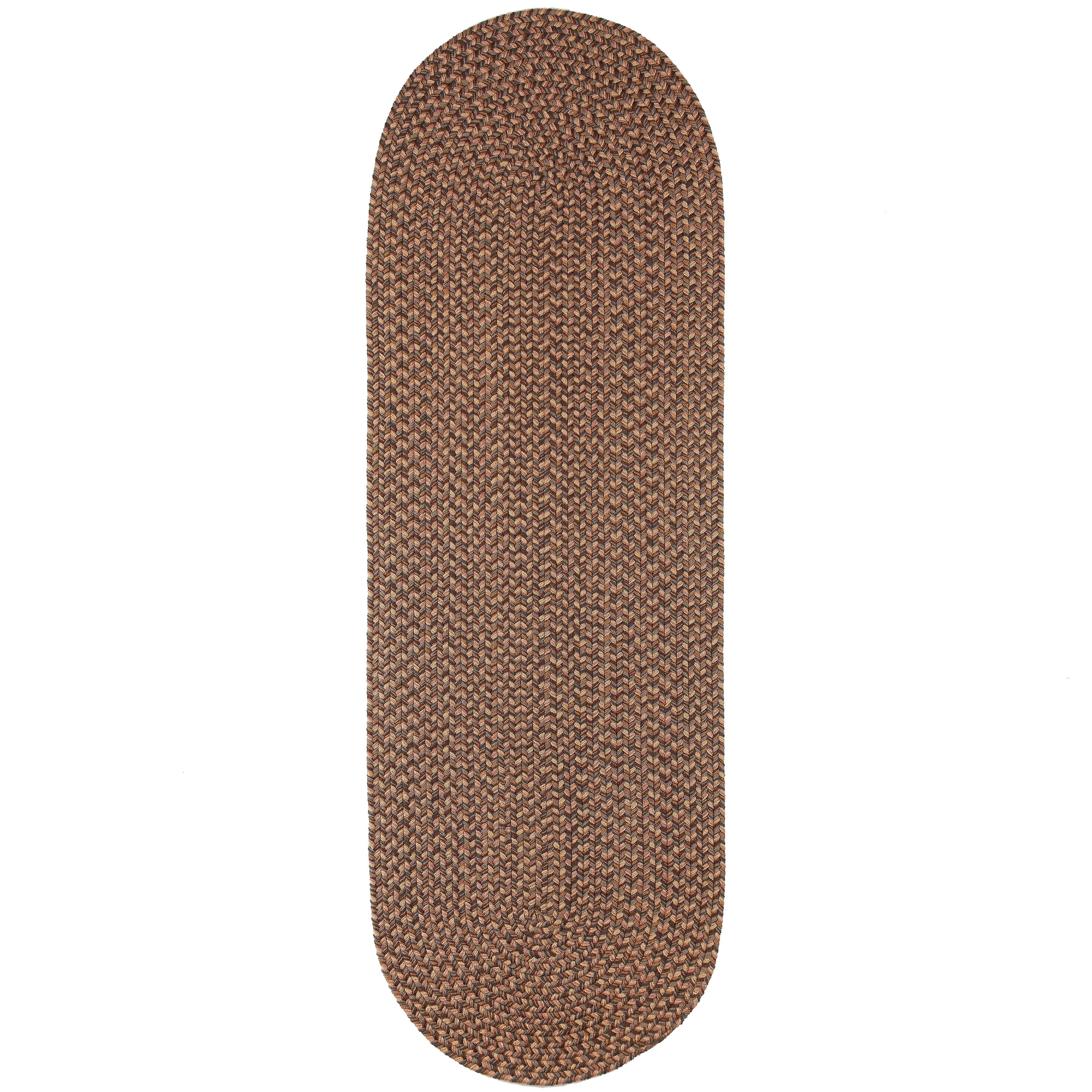 Rhody Rug Lexington Tweed Indoor/Outdoor Braided Rug Shades of Brown 2 ...