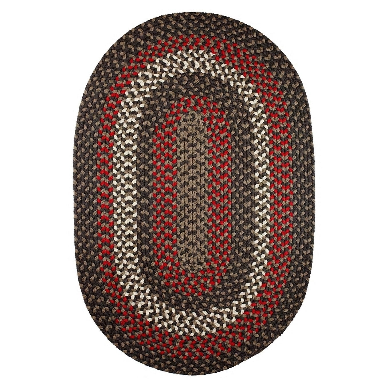 Rhody Rug Mission Hill Indoor/Outdoor Braided Area Rug Brown Velvet 10 ...