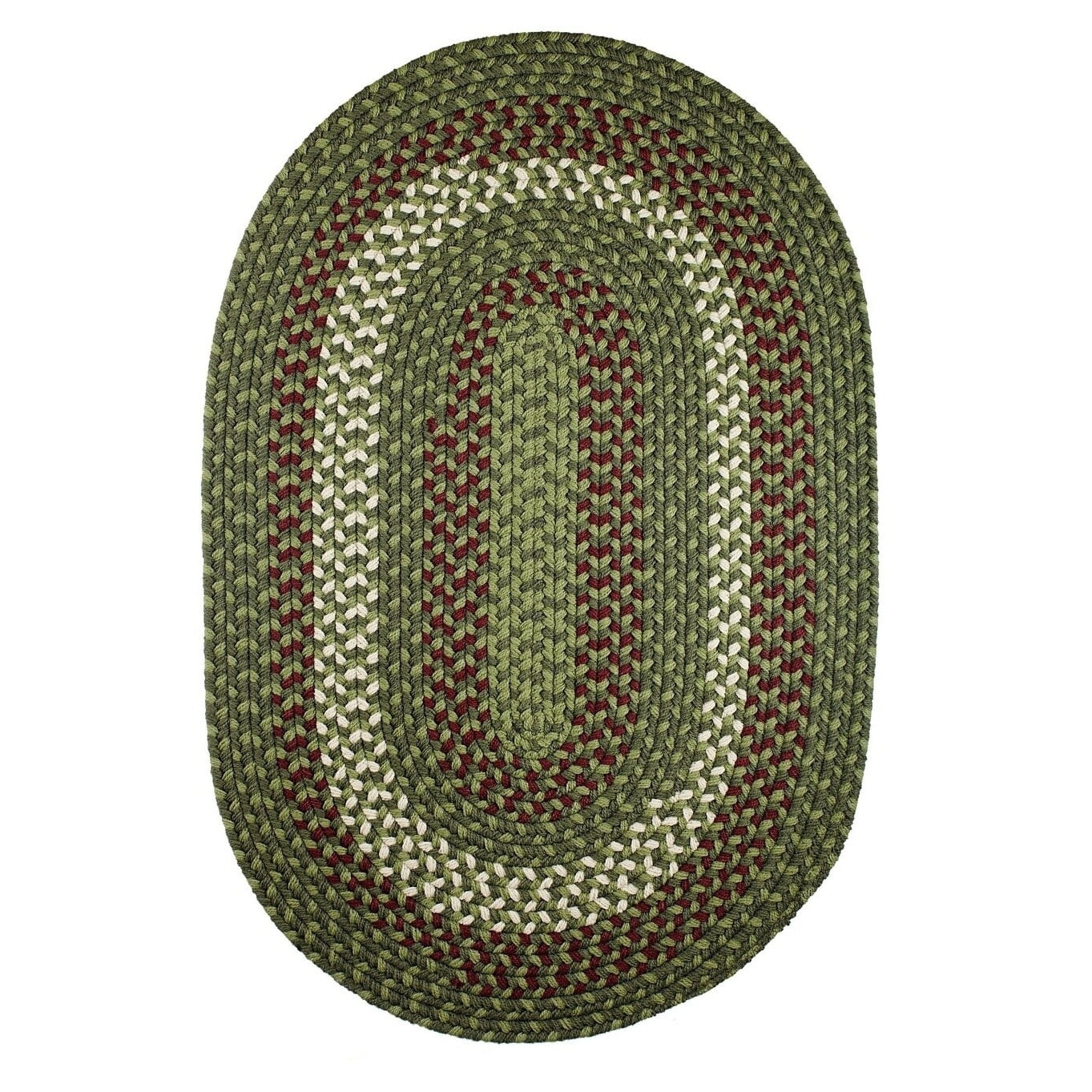 Rhody Rug Mission Hill Indoor/Outdoor Braided Area Rug Sage Green 10' x ...