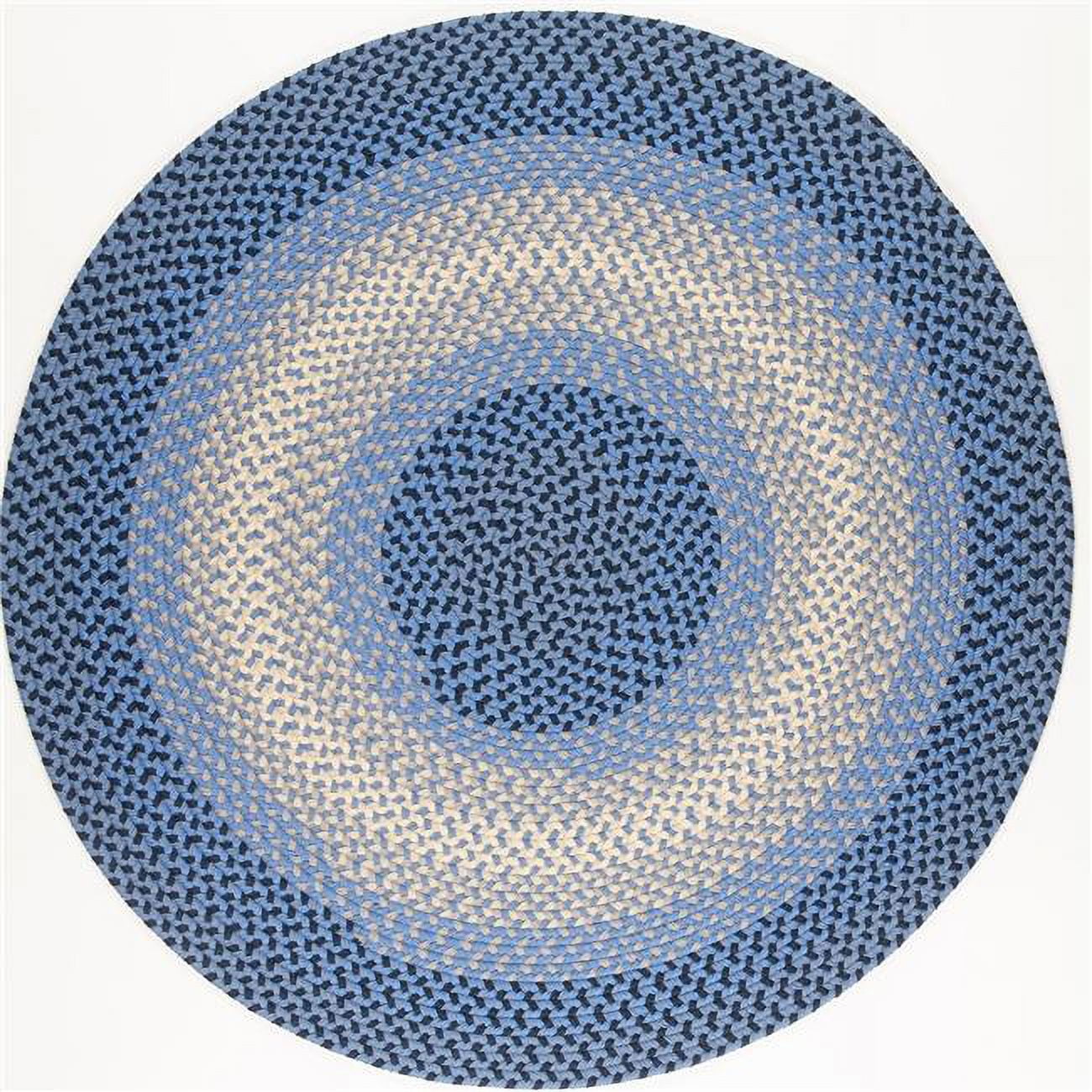 Rhody Rug TR12R072X072 6 ft. Twin River Round Rug, Blue & Multi Color ...