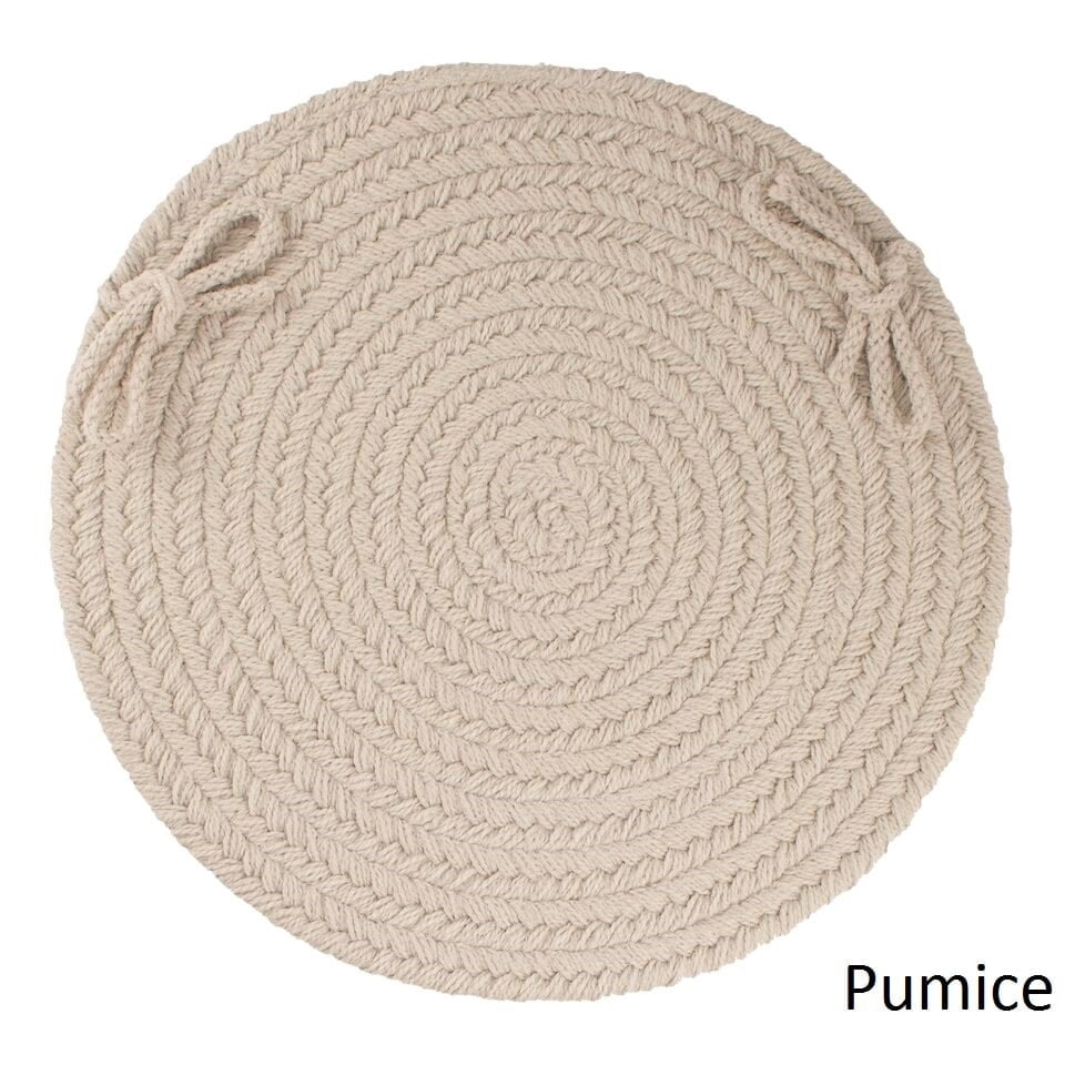 Rhody Rug Venice Reversible Braided Chair Pads (Set of 4) Pumice ...