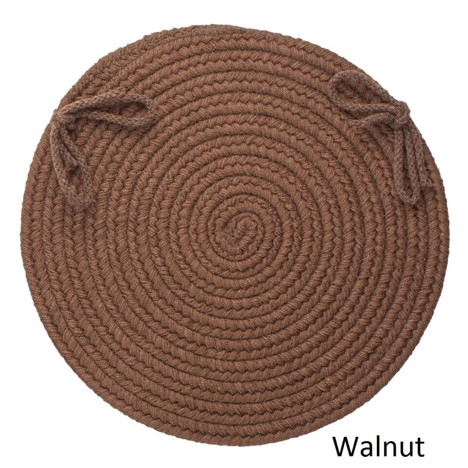 Rhody Rug Woolux Wool Reversible Chair Pads (Set of 4) Brown - Walmart.com