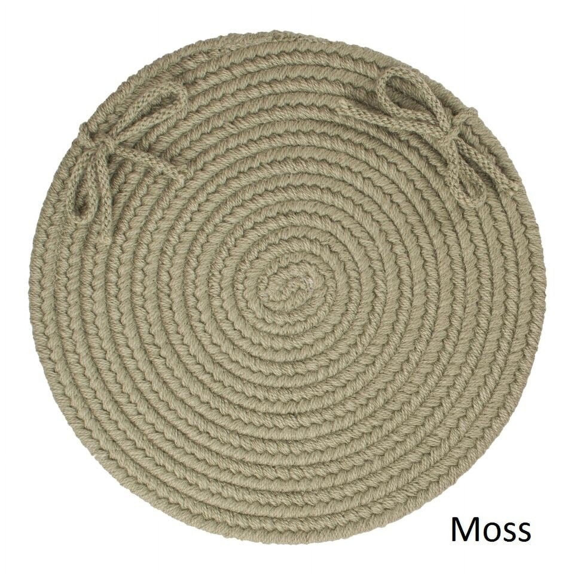 Rhody Rug Woolux Wool Reversible Chair Pads (Set of 4) Moss - Walmart.com