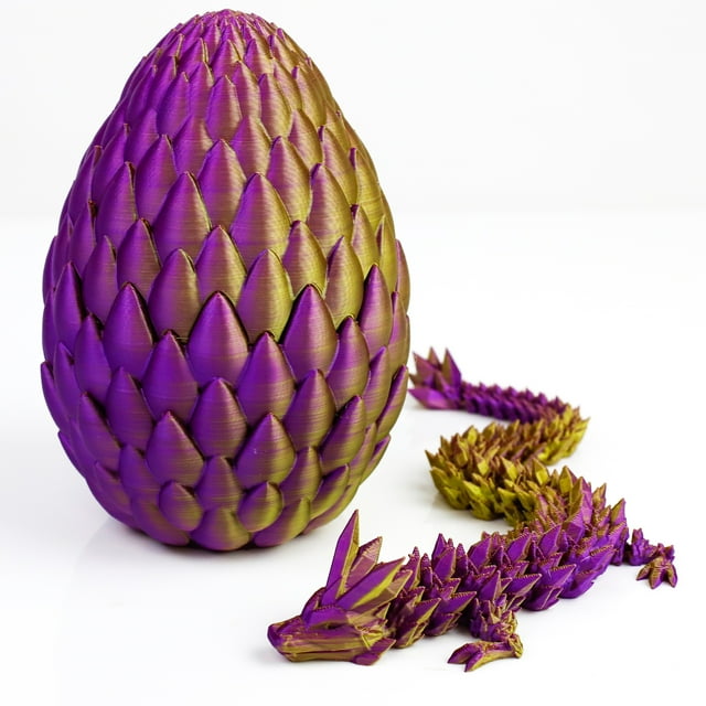 Large Cool Rhohey 3D Printed Articulated Dragon, Rotatable Joints, Toy ...