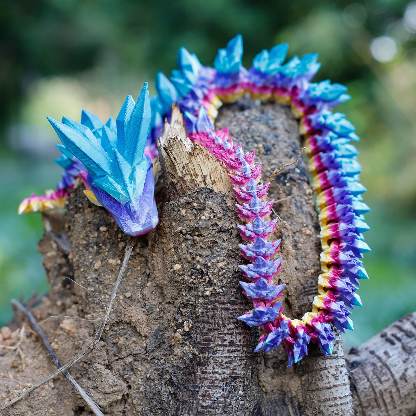 Rhohey 3D Printed Dragon, Rotatable and Poseable Joints 3D Articulated ...