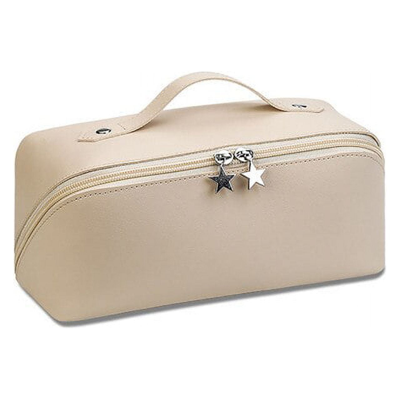 Rhombus Cosmetic Pouch Portable Luxury Pu Makeup Bag For Travel Women'S ...