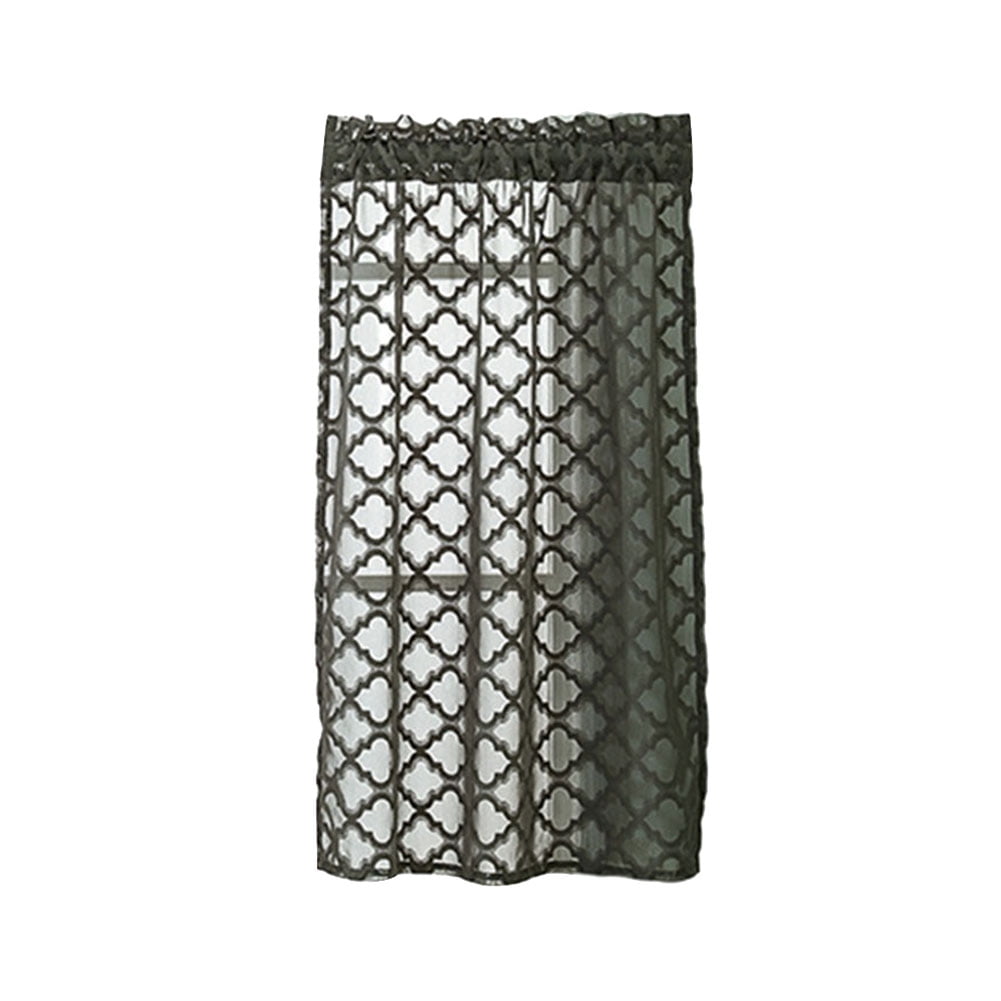 Rhombus Design Window Curtain for Living Room Bedroom Gauze Drape Home ...