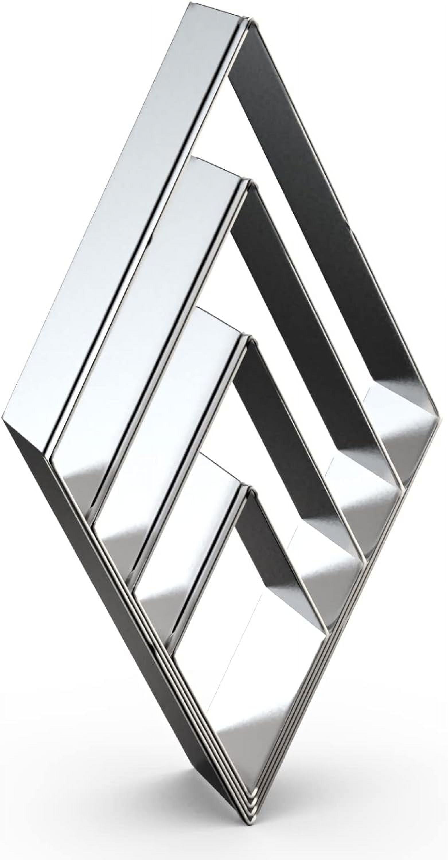 Rhombus Diamond Cookie Cutter Set - Assorted Sizes: 5, 4, 3, 2 - Food ...