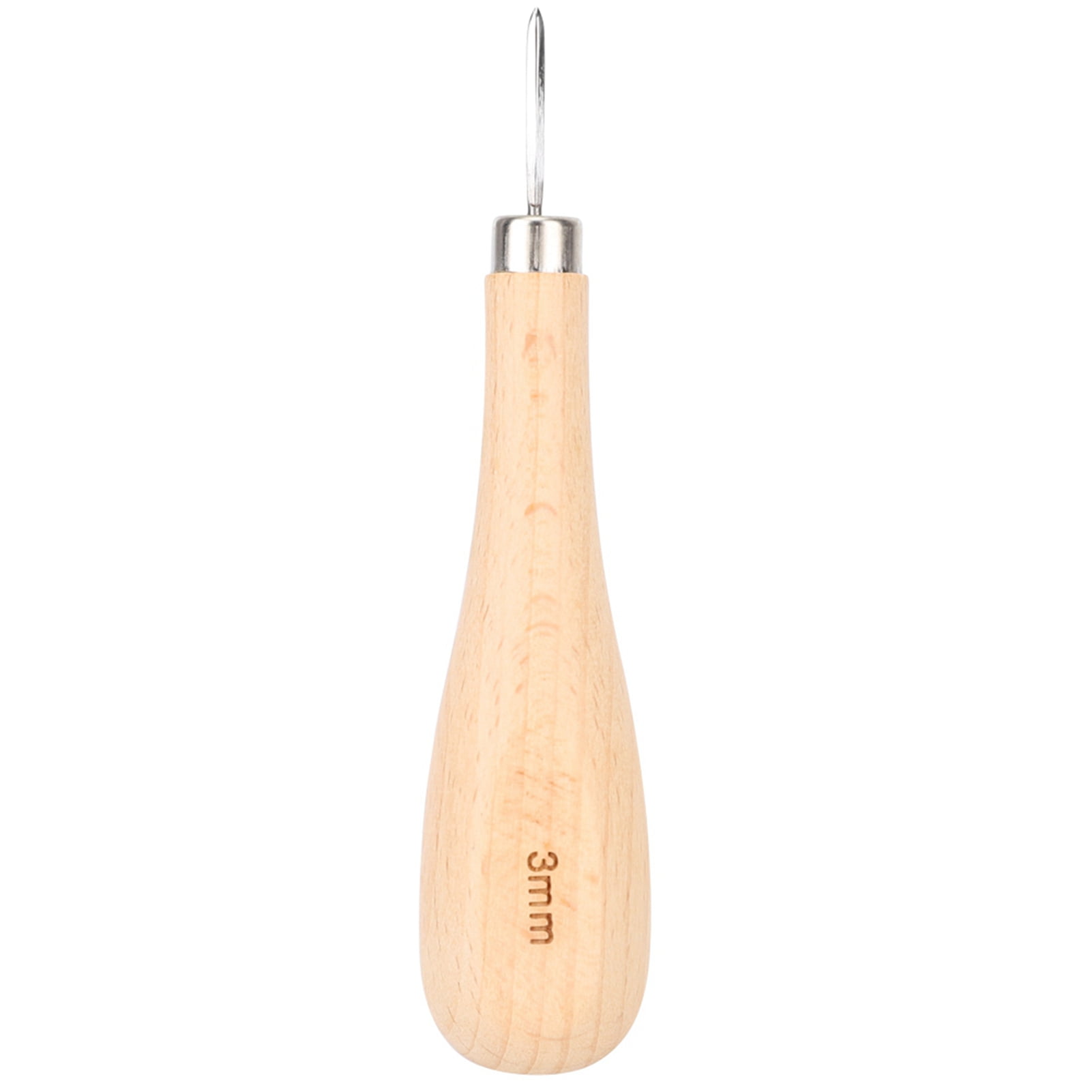 Rhombus Diamond Point Awl, 3mm Steel Cone Punching Tool with Beech ...
