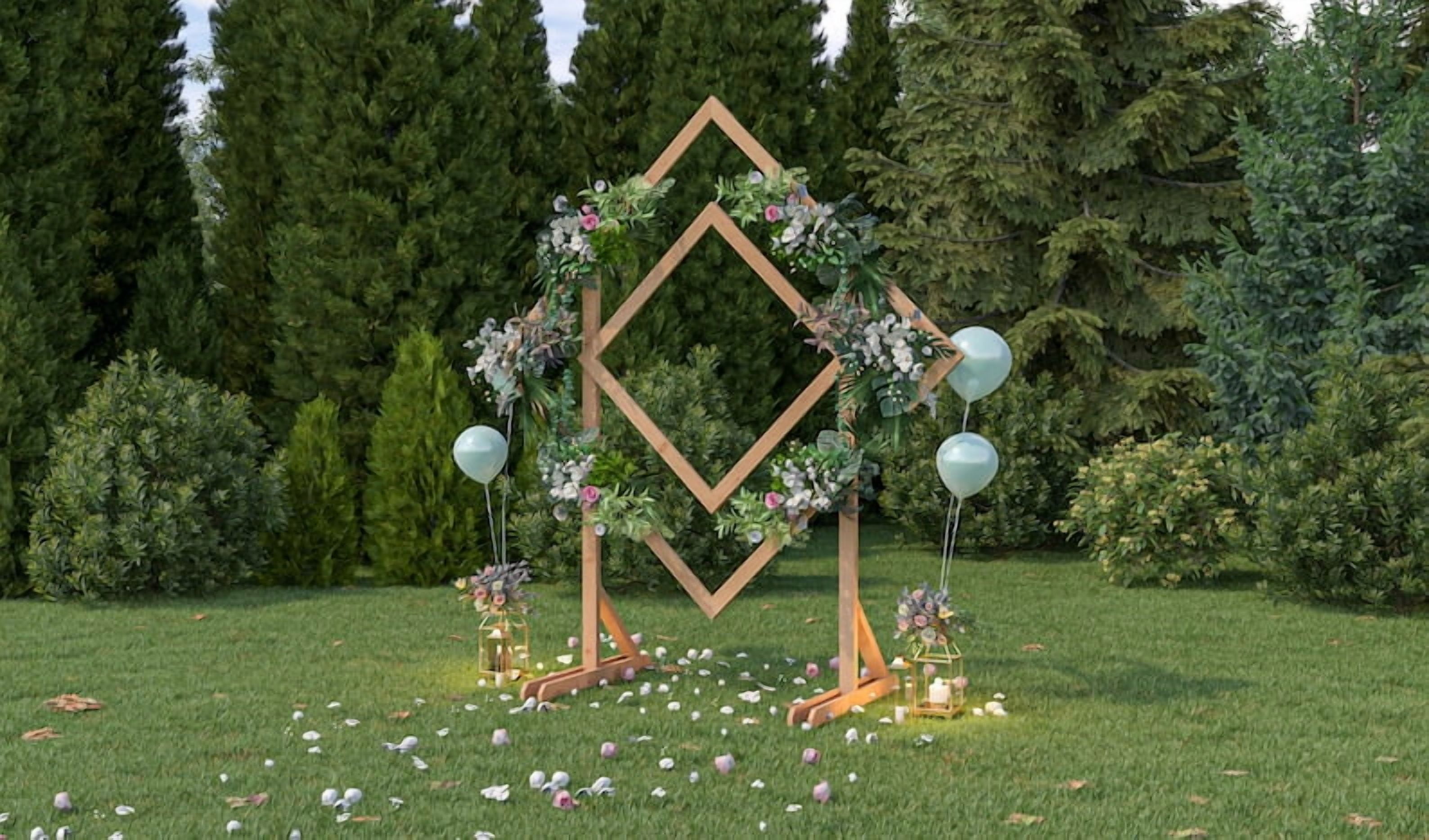 Rhombus Frame Wedding Arch Building Plans (Printed Catalog) - Walmart.com