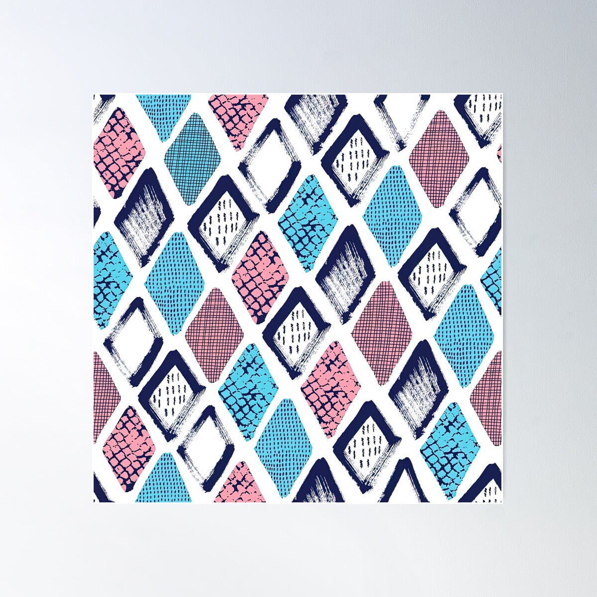 Rhombus Pattern, Rhombus Seamless Pattern, Hand Drawn Rhombus Pattern ...