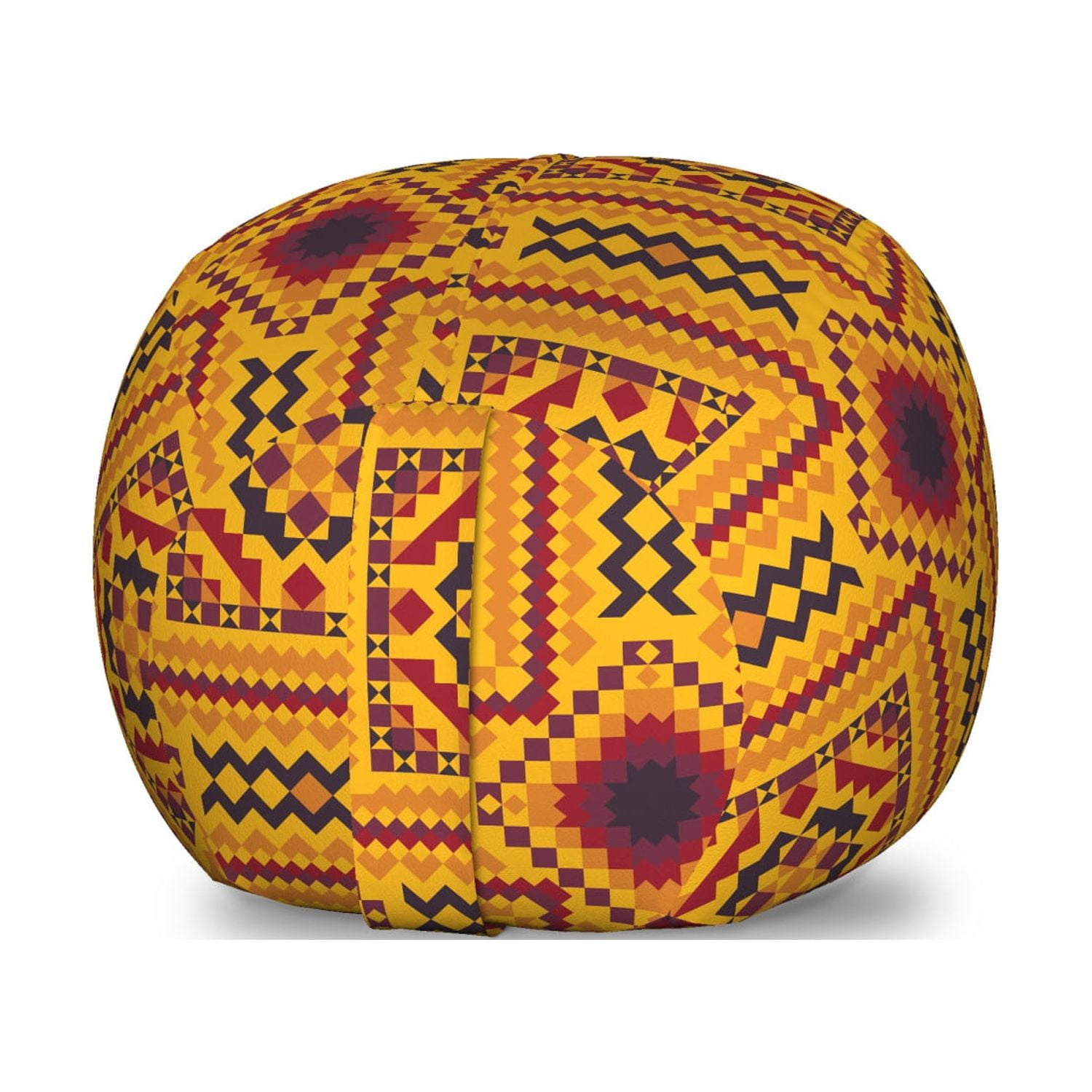 Rhombus Print Storage Toy Bag Chair, Aztec Inspired Layout with Zigzags ...