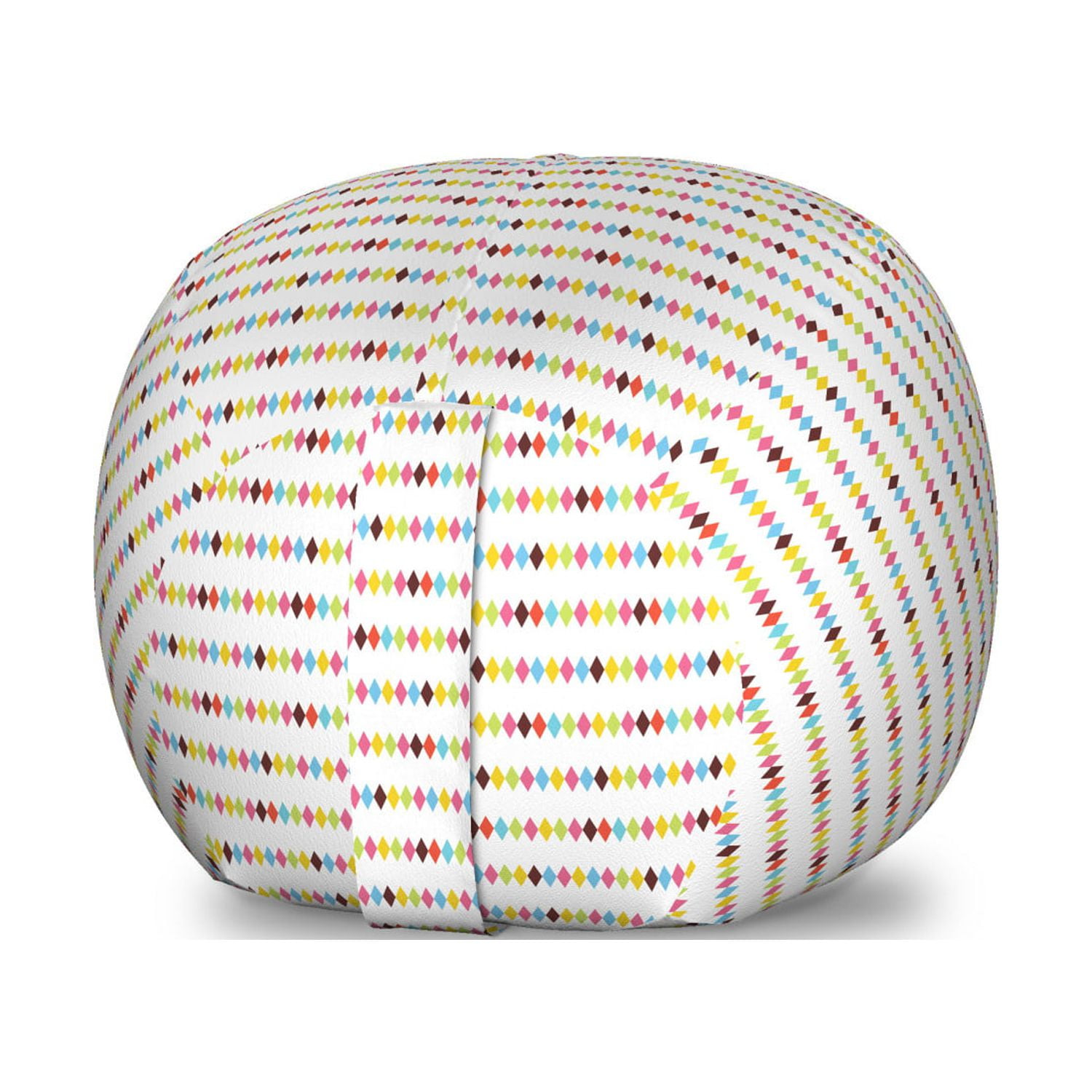 Rhombus Print Storage Toy Bag Chair, Geometric Continuing Demonstration ...