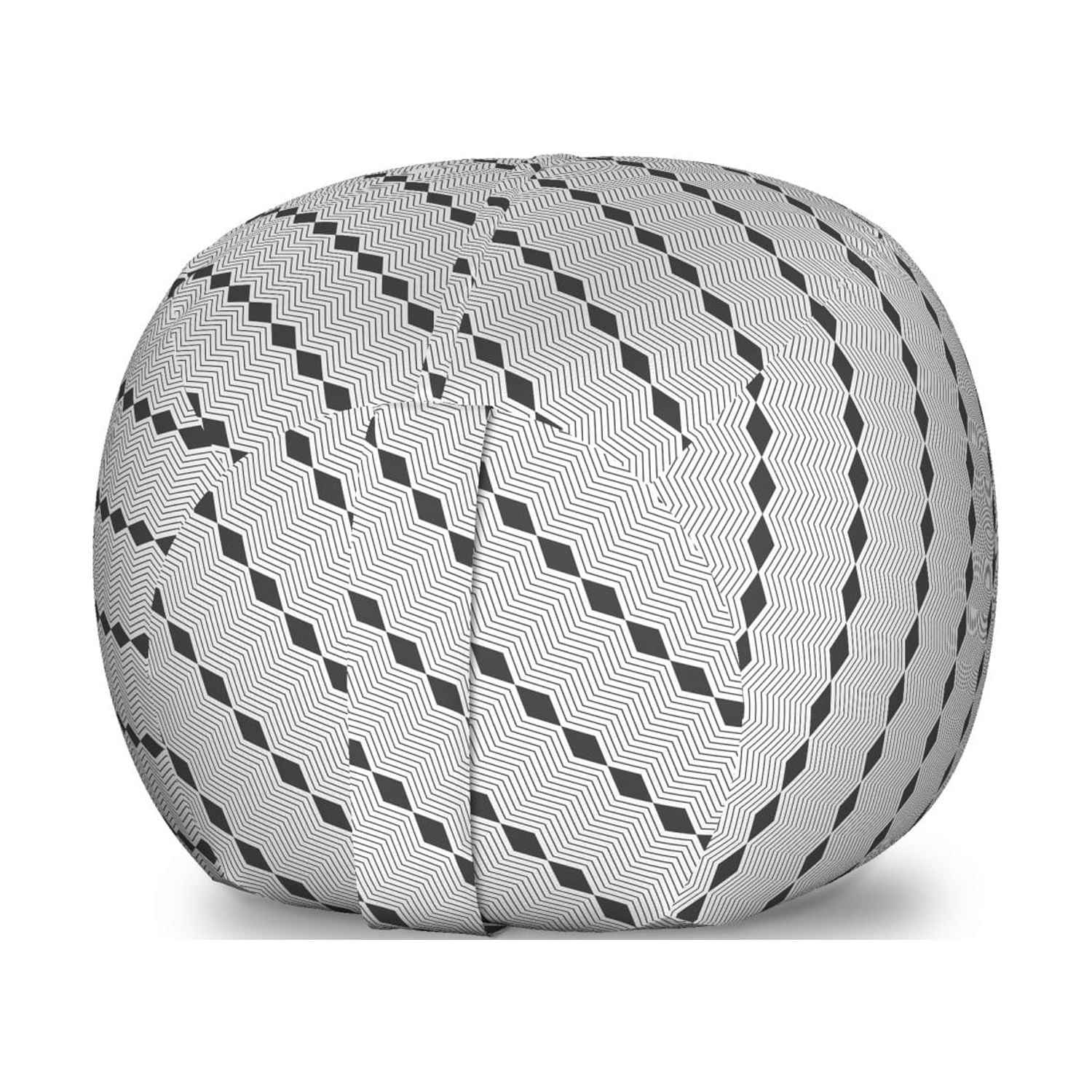 Rhombus Print Storage Toy Bag Chair, Thin Zigzag Lines and Diamond ...