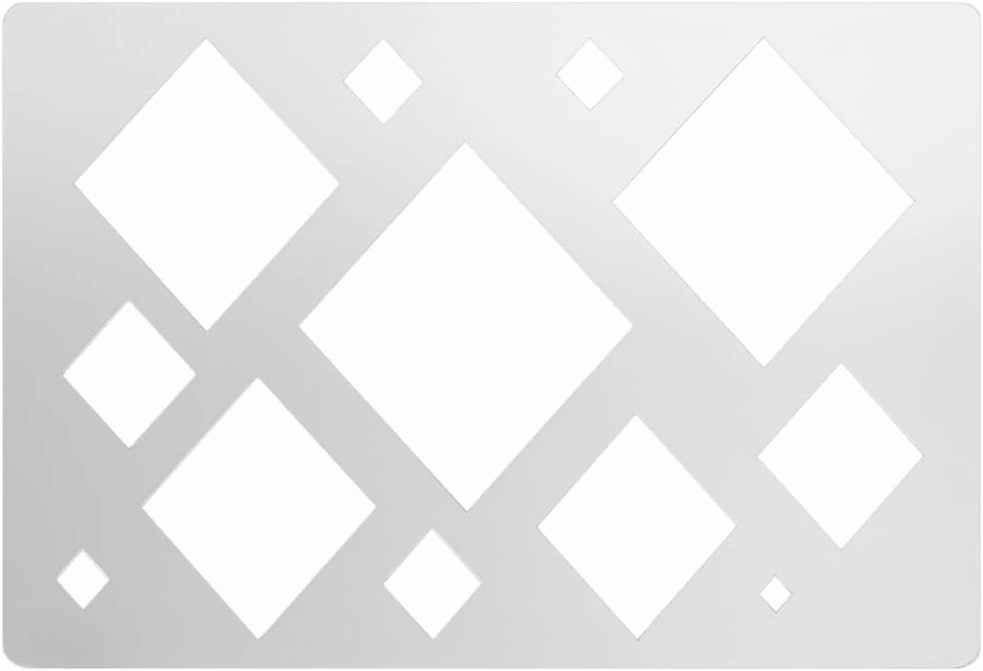 Rhombus Shape Metal Stencil Cutouts Cutting Stencils Template Stainless ...