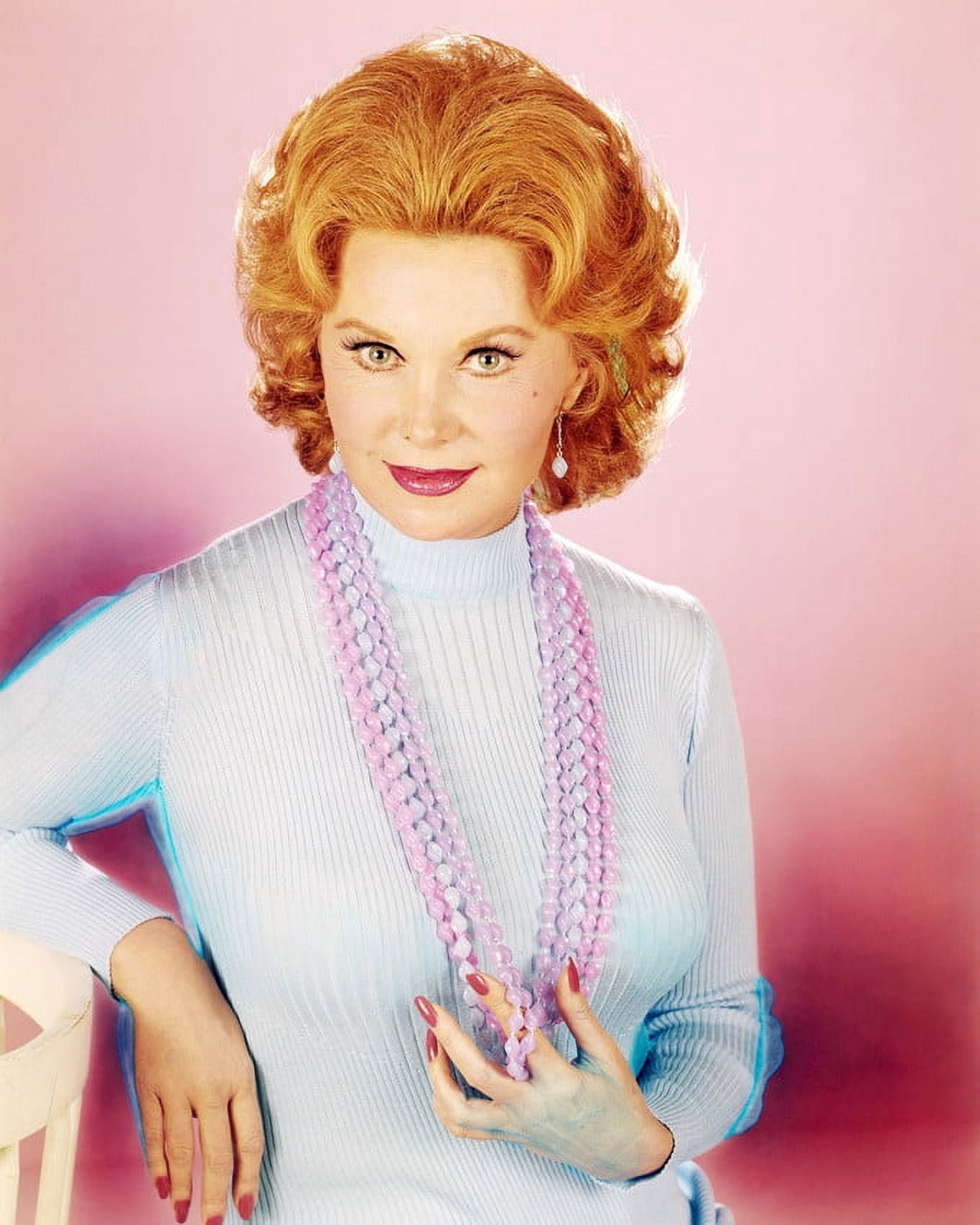 Rhonda Fleming Striking Studio Pose Blue Top Red Hair 24x36 Classic ...