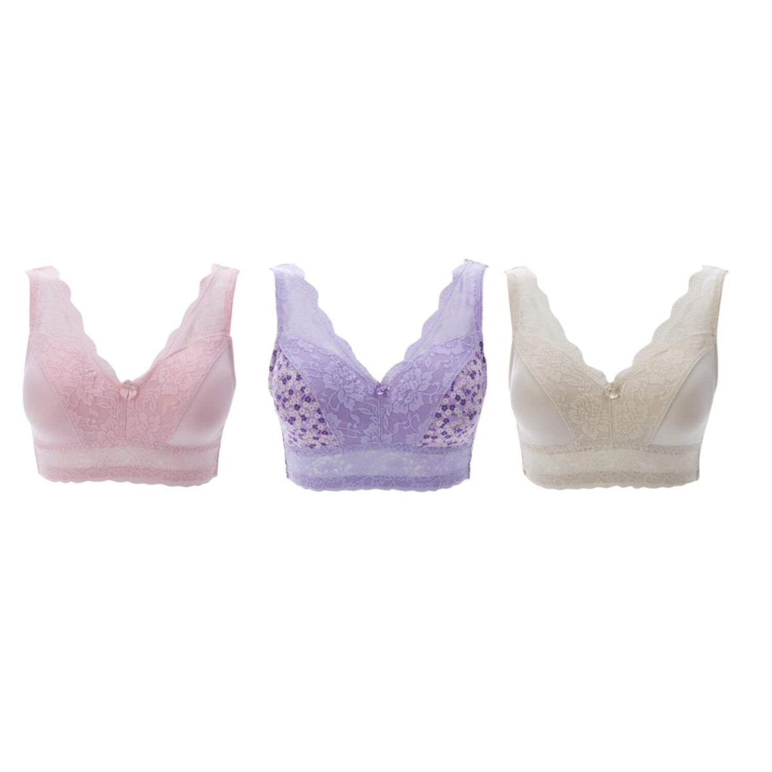 Rhonda Shear Pin Up Lace Overlay Bra 3-pack_567051_Butterfly_482 ...