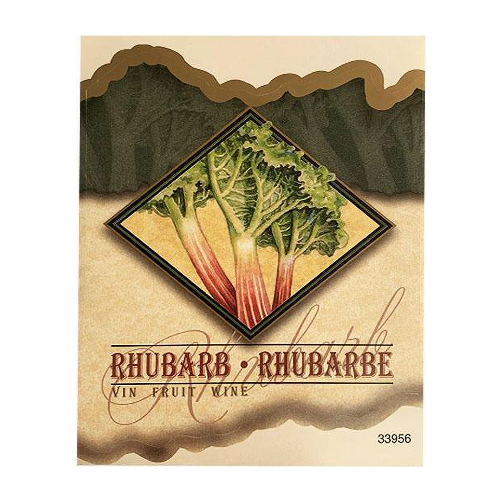 Rhubarb Wine Label 30 per Pack ( 4 in x 6 in | 10 cm x 15 cm) - Walmart.com