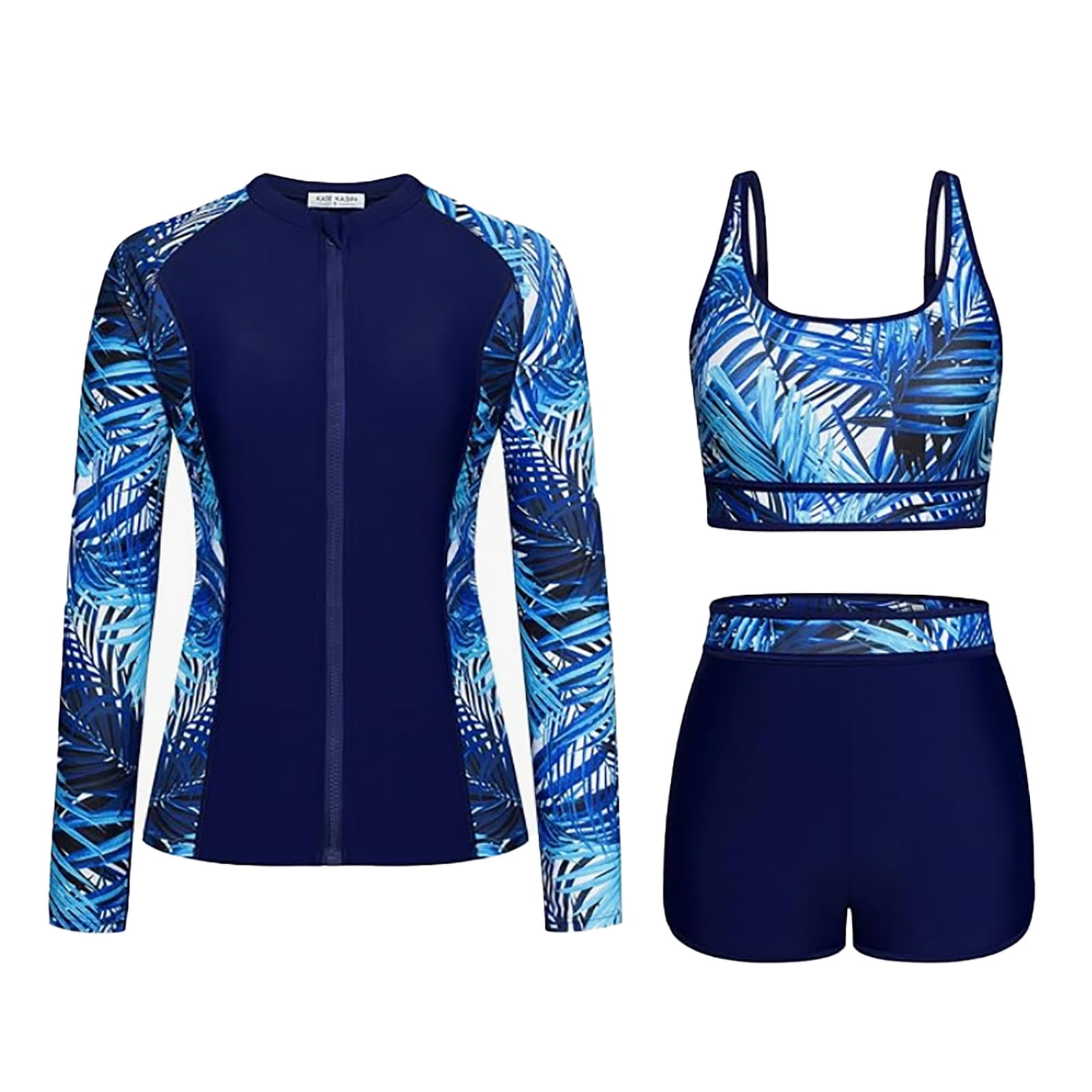 Rhuody 15-16 Years Girls Swimsuit Two Pcs Swimwear Womens Rash Guard ...